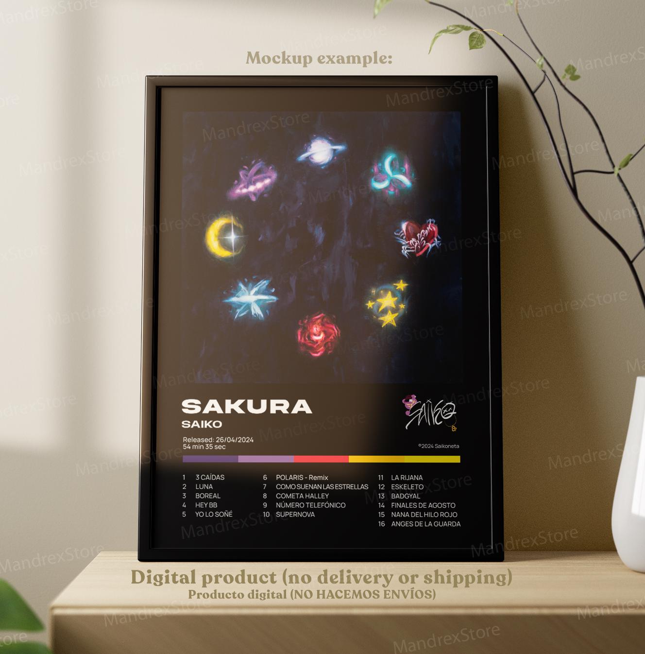 SAKURA -SAIKO, (3x1) portadas digitales del álbum, Imprimible digital ...