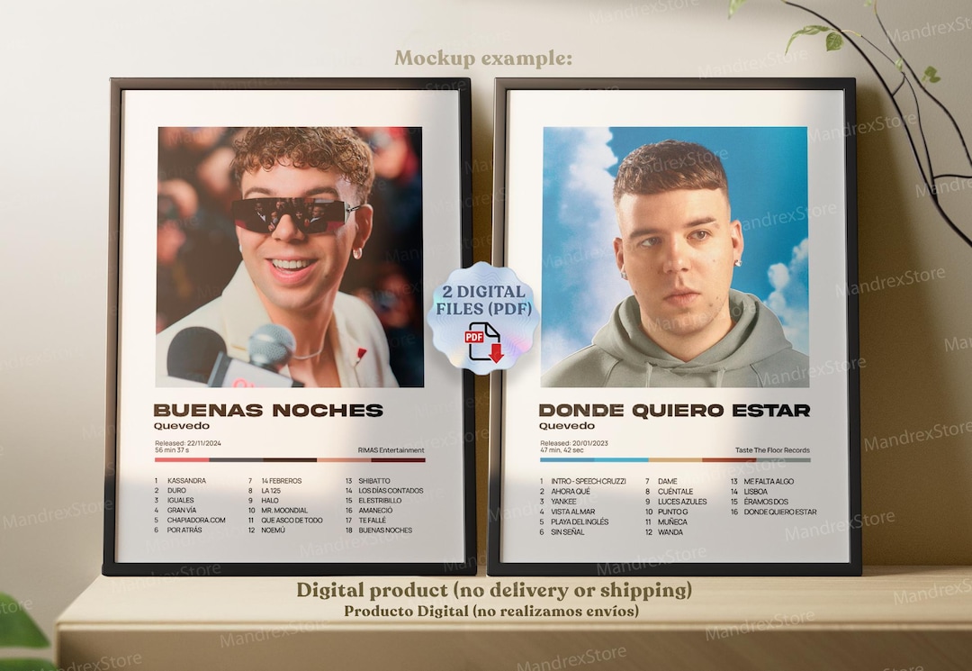 QUEVEDO, 2 portadas digitales del álbum, Donde quiero estar / Buenas ...