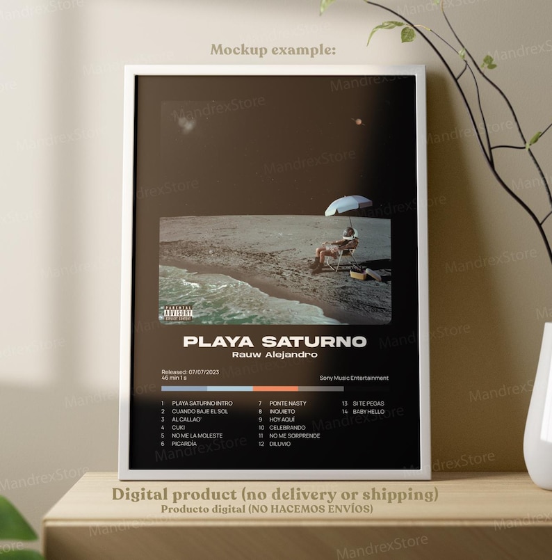 Rauw Alejandro – Playa Saturno (3x1) Digital Posters Pack | Printable ...