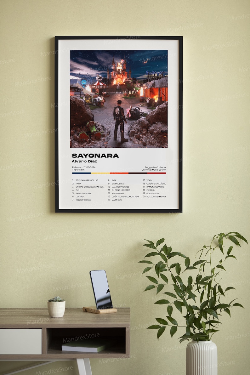 SAYONARA Alvaro Diaz, 4 Album Covers, Digital Printable, Poster, Home ...