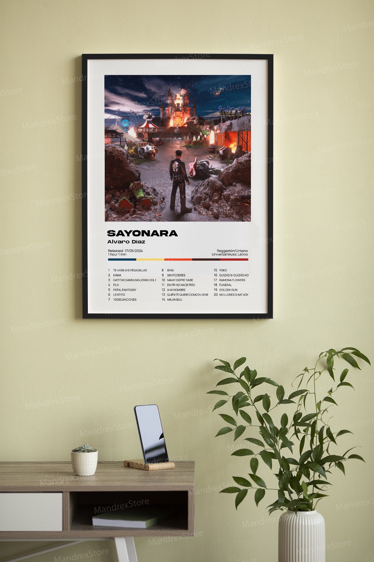 SAYONARA Alvaro Diaz, 4 Album Covers, Digital Printable, Poster, Home ...