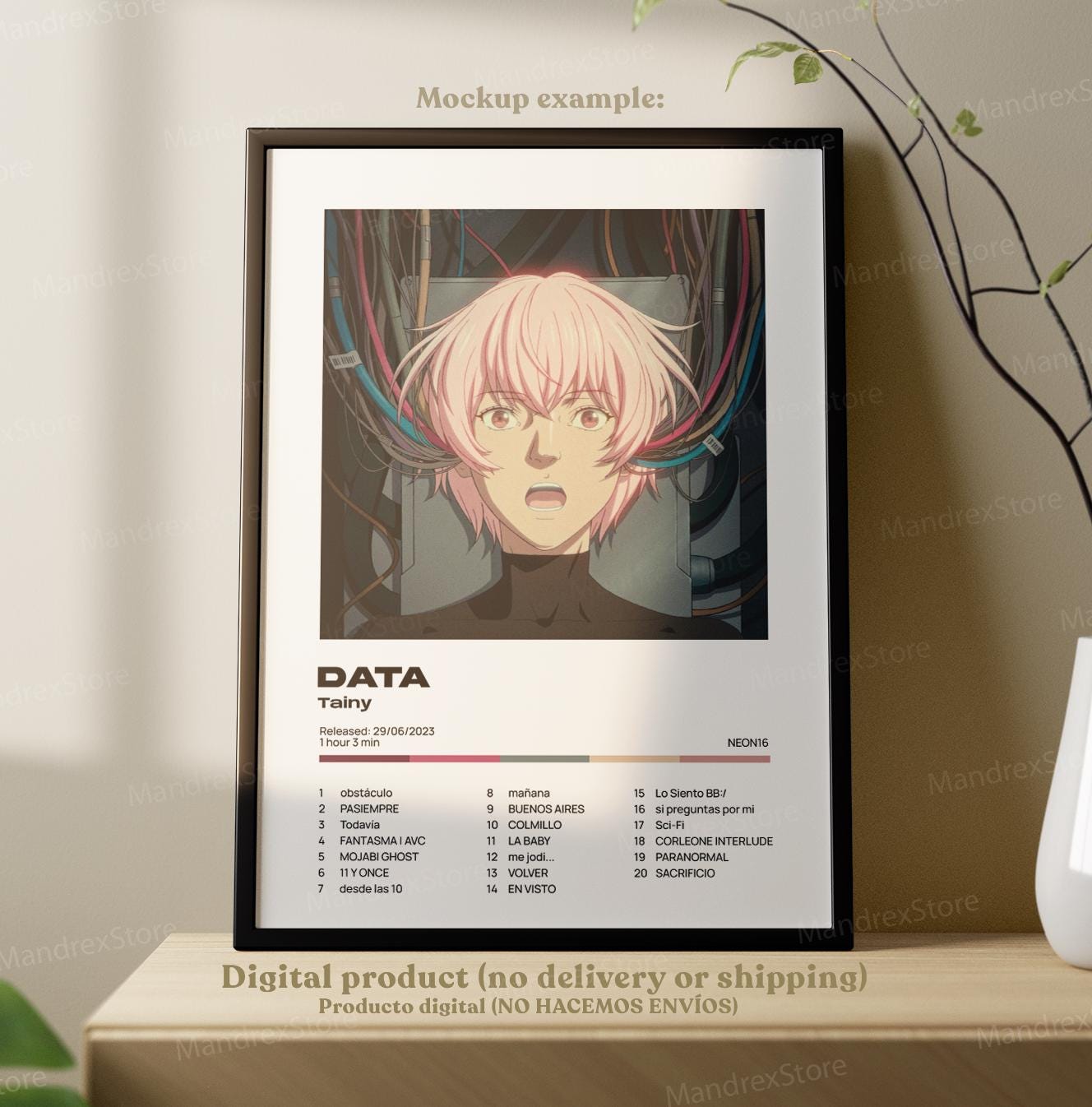 Tainy – DATA (5x1) Poster Pack | Printable Album Cover Set | Futuristic ...