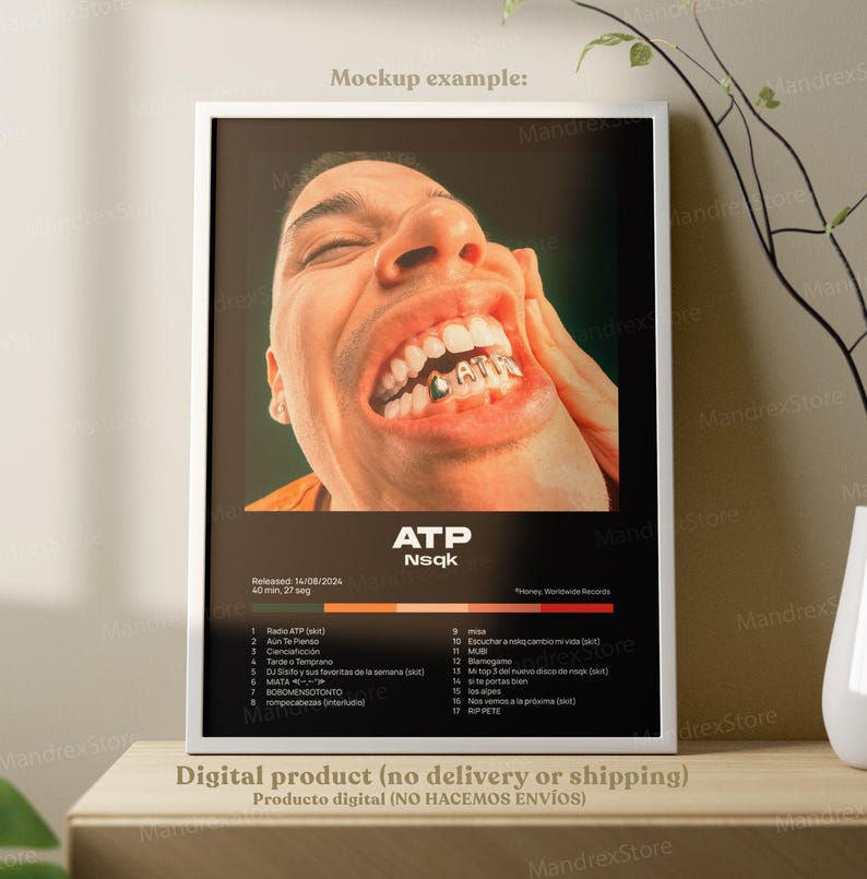 NSQK – ATP 3x1 Printable Album Poster, Urban Latin Trap Aesthetic Wall ...