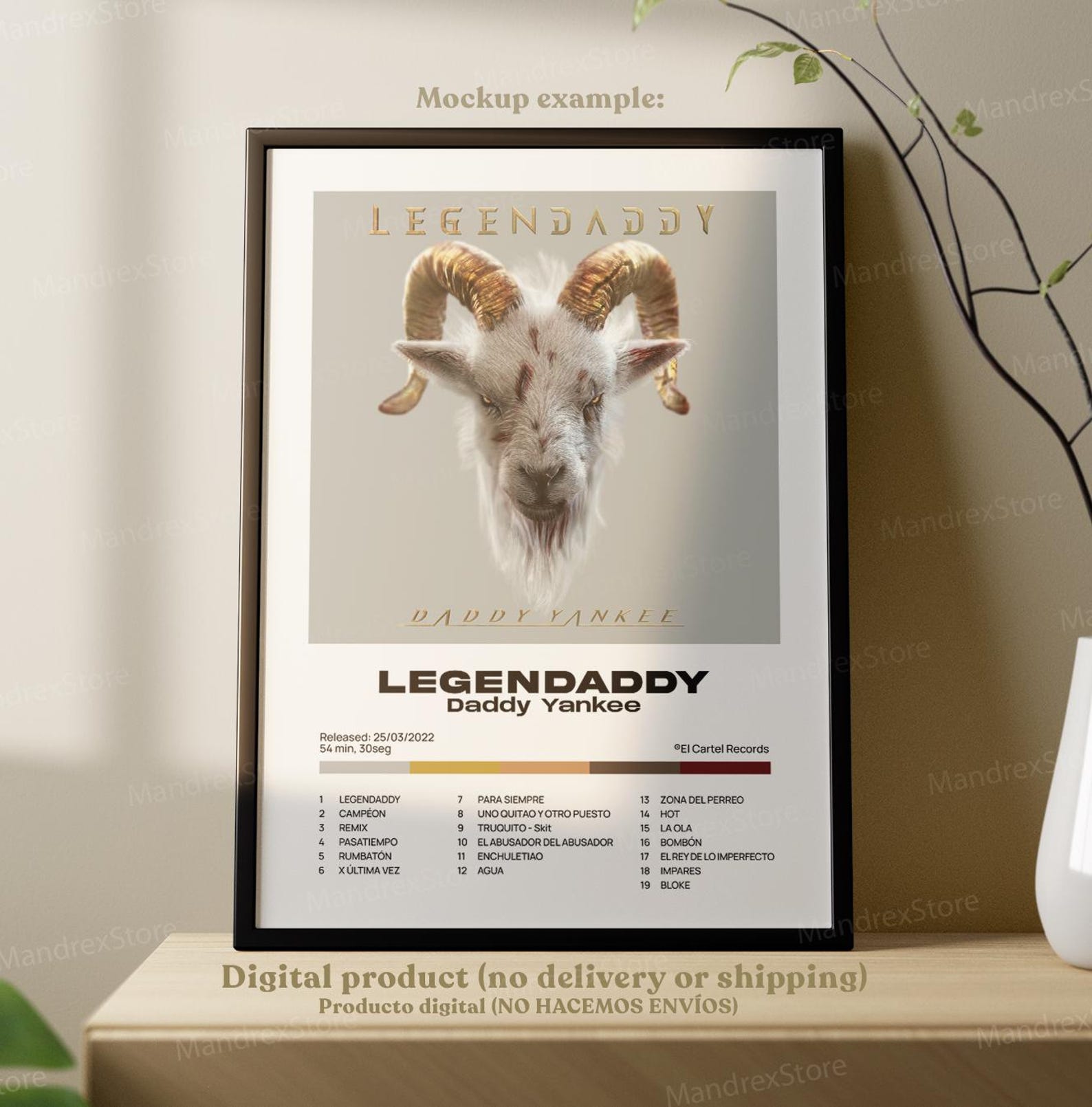 DADDY YANKEE Poster Pack 5 Printable Album Covers, Reggaeton Wall Art ...