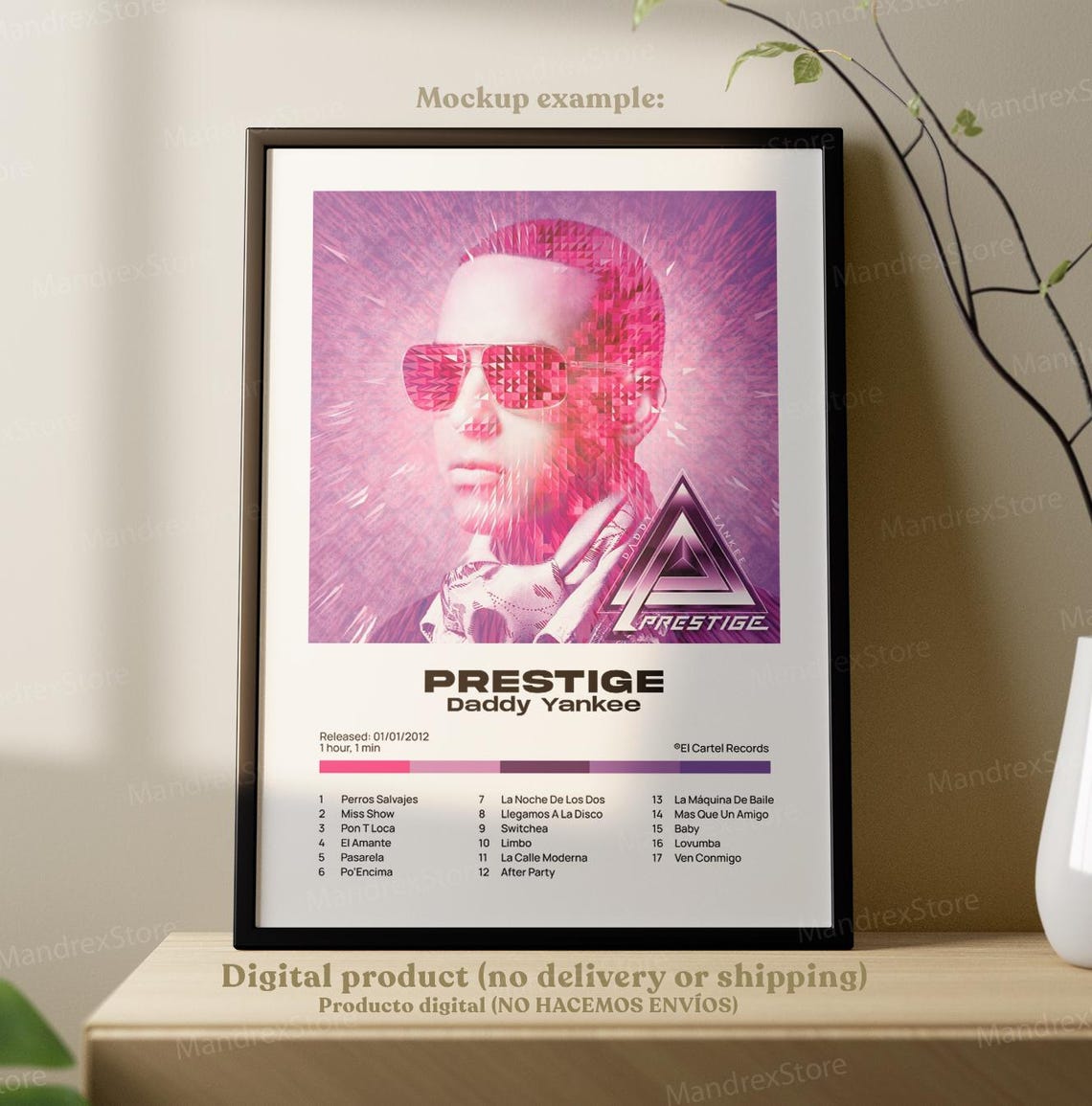 DADDY YANKEE Poster Pack 5 Printable Album Covers, Reggaeton Wall Art ...