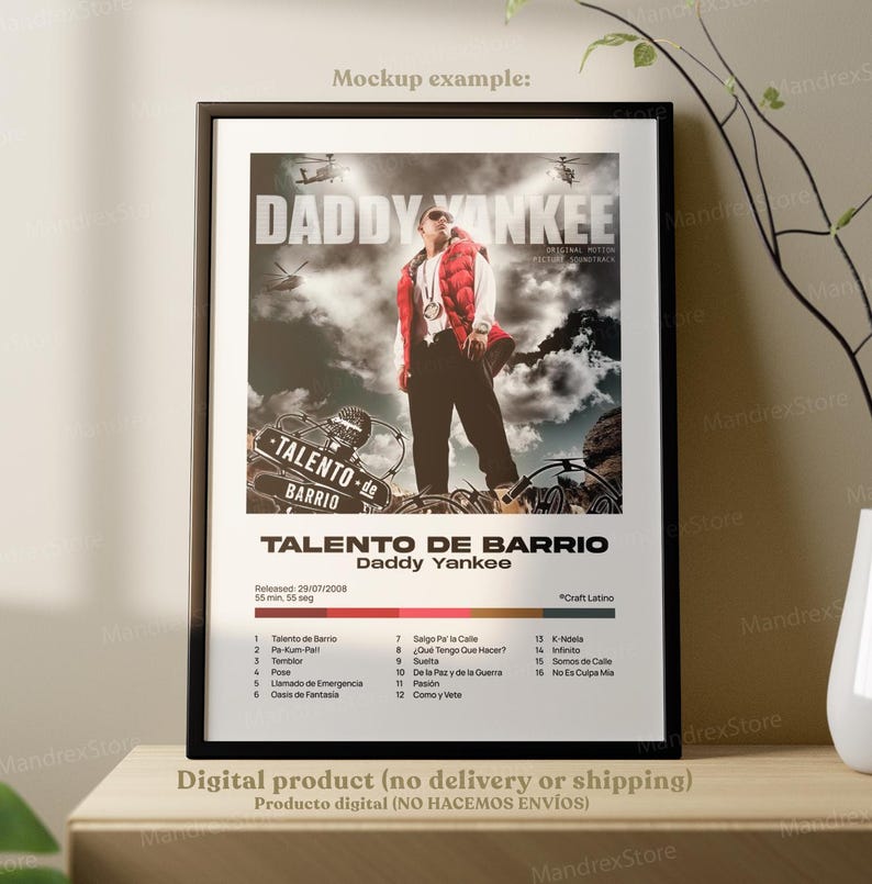 DADDY YANKEE Poster Pack 5 Printable Album Covers, Reggaeton Wall Art ...