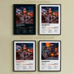 SAYONARA Alvaro Diaz, 4 Album Covers, Digital Printable, Poster, Home ...