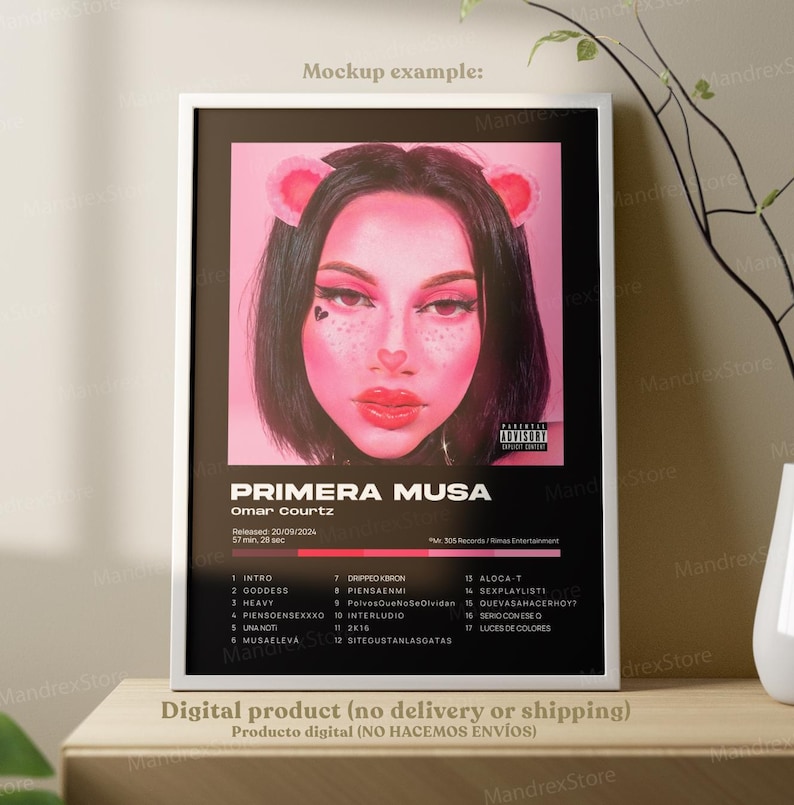 FIRST MUSE - Omar Courtz, 4x1 Digital Album Covers, Digital Printable ...