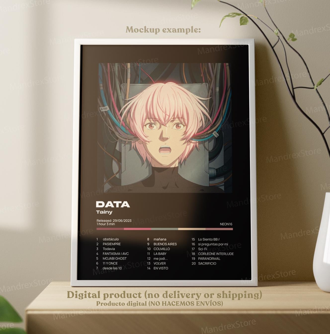 Tainy – DATA (5x1) Poster Pack | Printable Album Cover Set | Futuristic ...