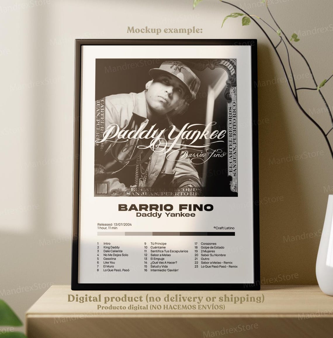 DADDY YANKEE Poster Pack 5 Printable Album Covers, Reggaeton Wall Art ...