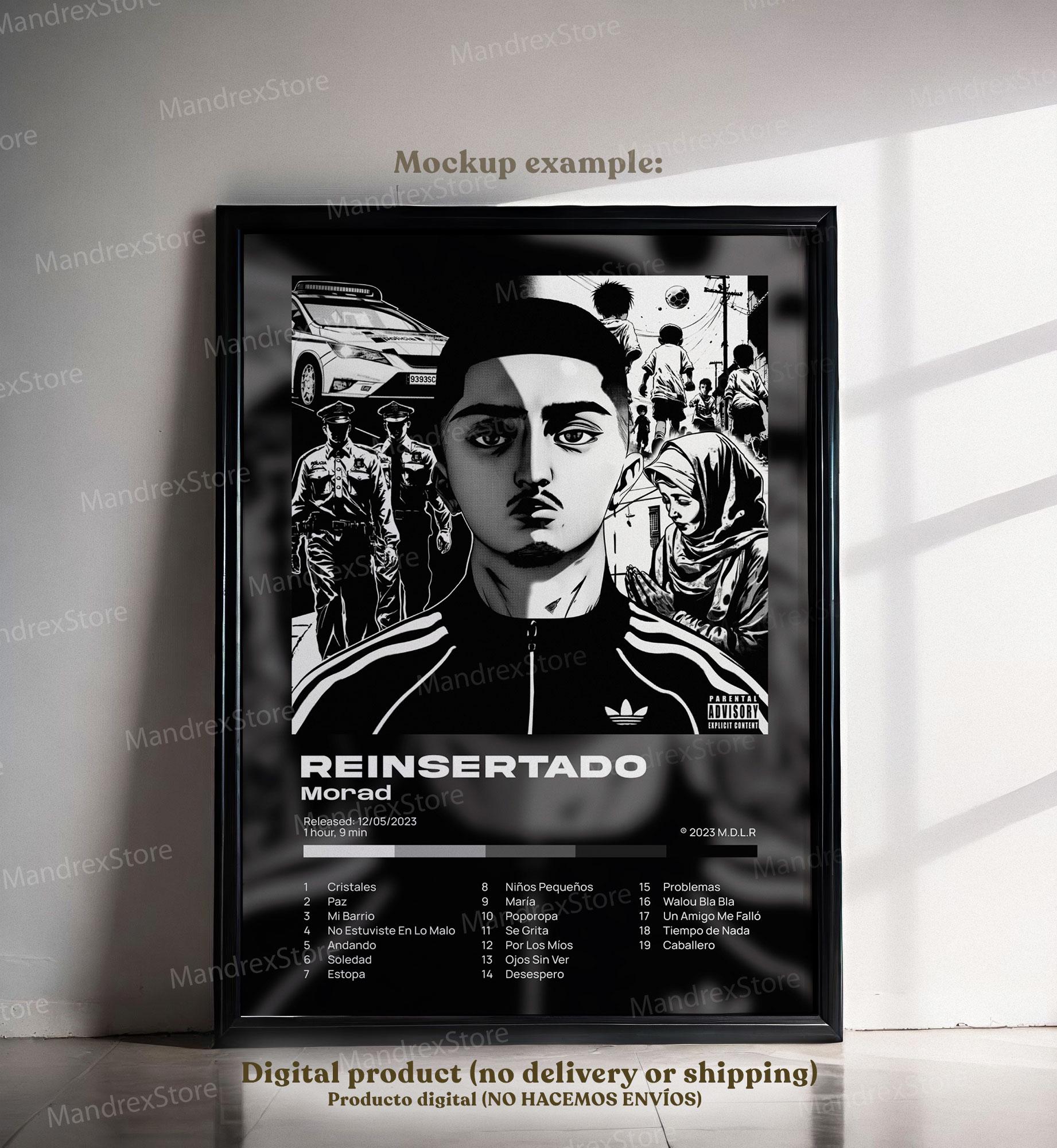 MORAD – Pôster de álbum digital para impressão reinserido (3x1 ...