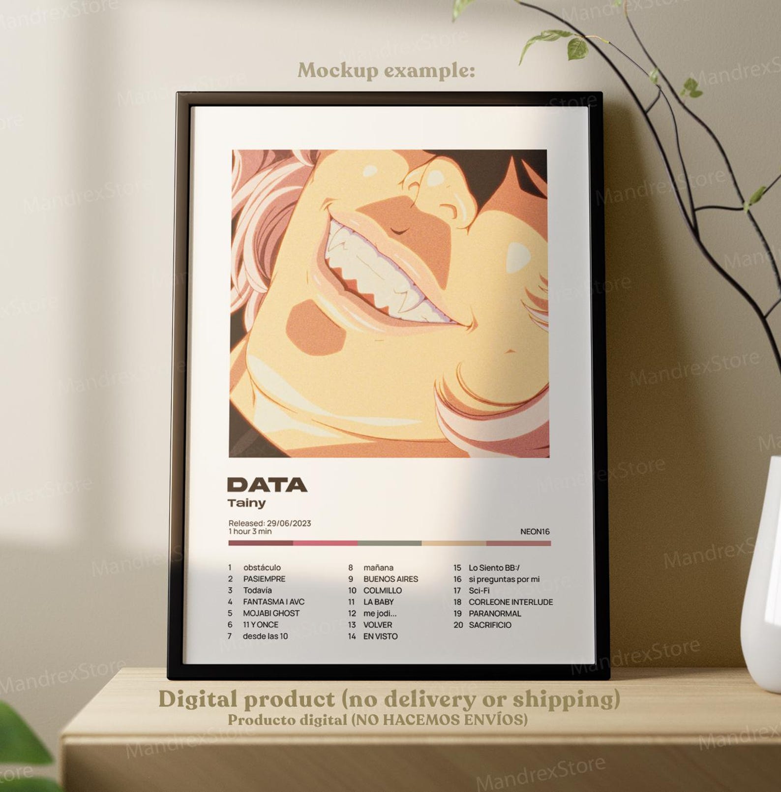 Tainy – DATA (5x1) Poster Pack | Printable Album Cover Set | Futuristic ...