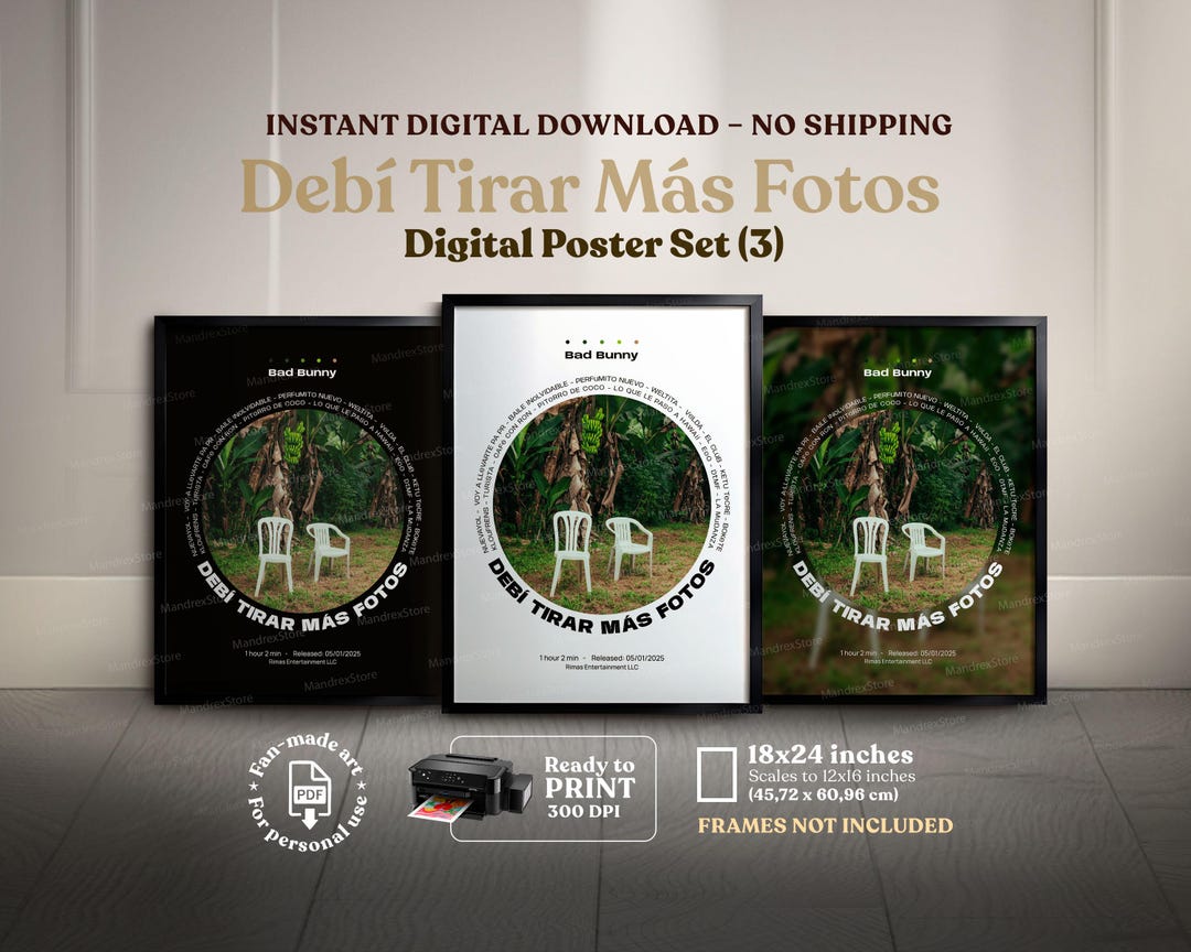 Printable Poster From “debí Tirar Más Fotos” Album (3x1), Digital ...