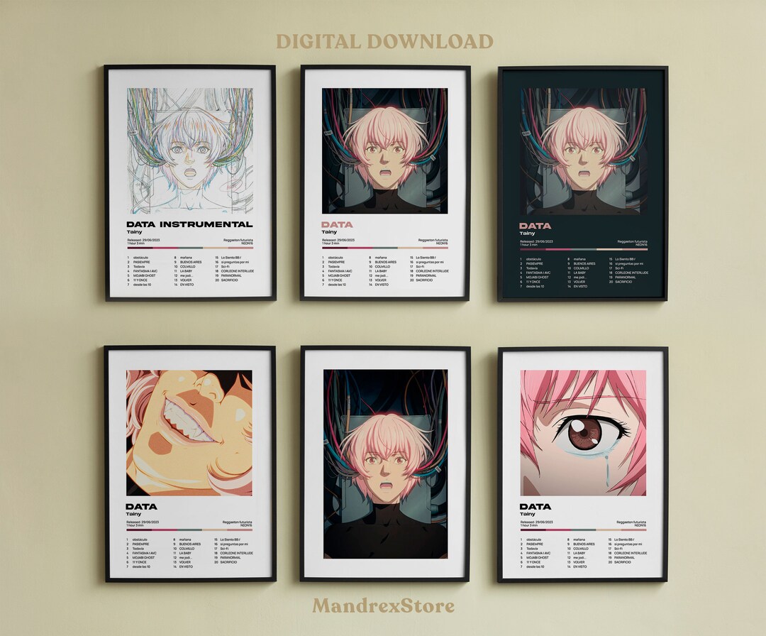 DATA TAINY, 6 portadas del álbum, A2 Imprimible digital, póster ...