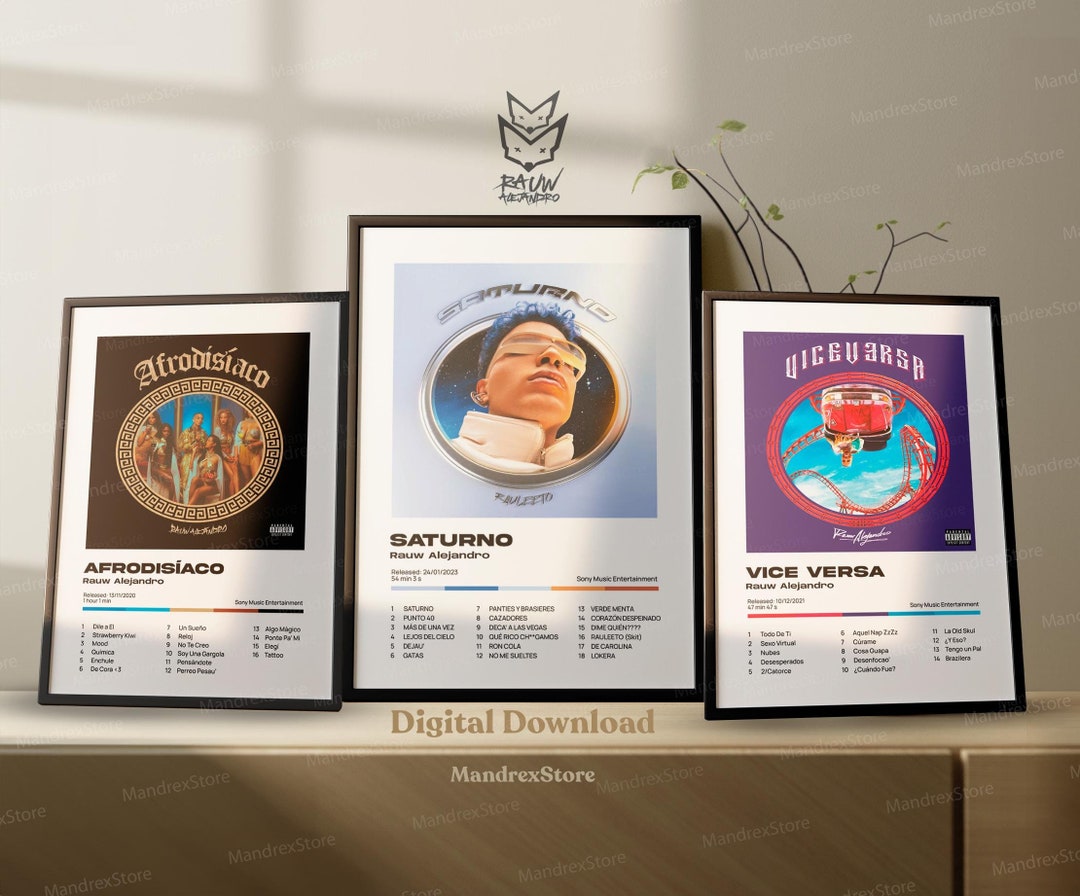 RAUW ALEJANDRO. 3 Album Covers, Digital Printable, Poster, Home Decor ...