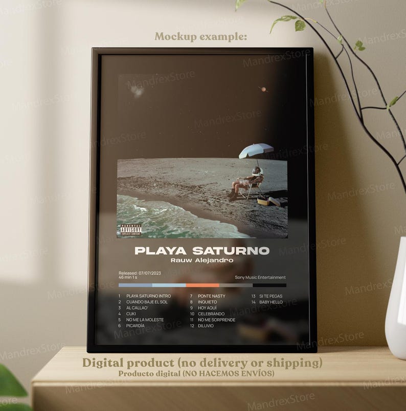 Rauw Alejandro – Playa Saturno (3x1) Digital Posters Pack | Printable ...