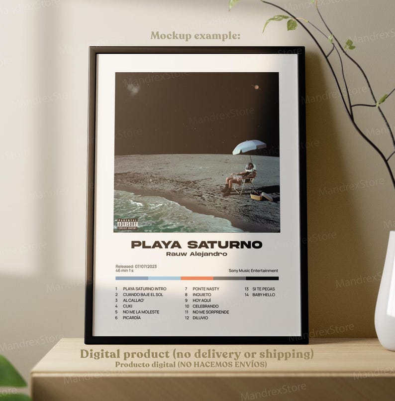 Rauw Alejandro – Playa Saturno (3x1) Digital Posters Pack | Printable ...