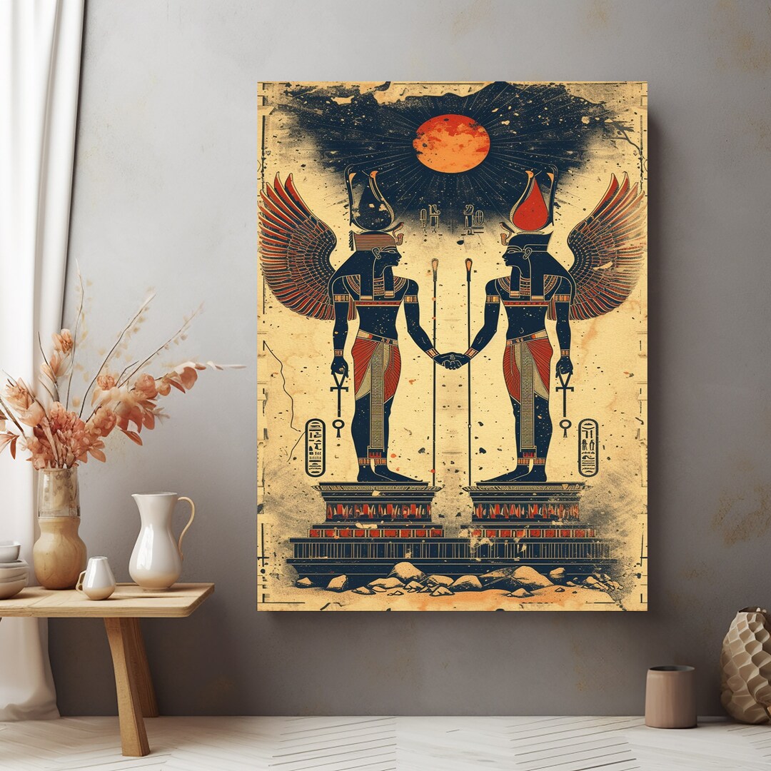 Anubis Canvas, Egypt Themed Canvas, Ancient Egypt Canvas, Anubis Wall ...