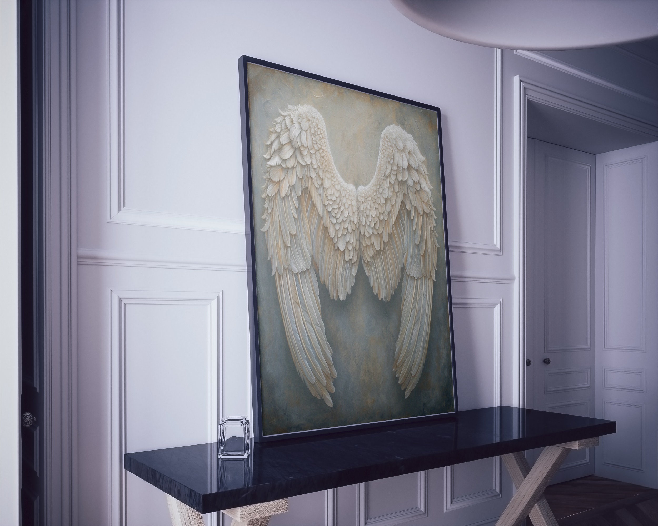 Angel Wings Painting, Angel Wall Art, Angel Canvas, Angel Wings Canvas ...