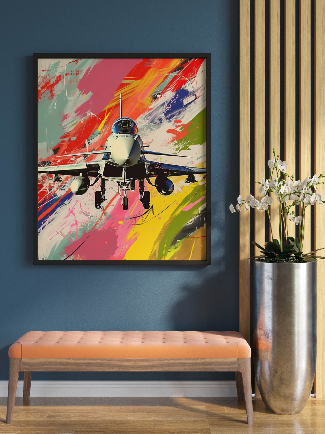Euro Fighter Jet Canvas: Military Plane Wall Art Decor - Etsy