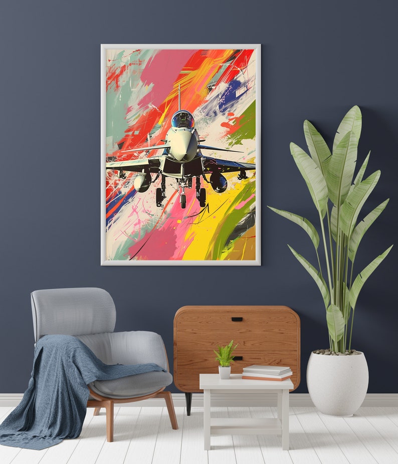 Euro Fighter Jet Canvas: Military Plane Wall Art Decor - Etsy