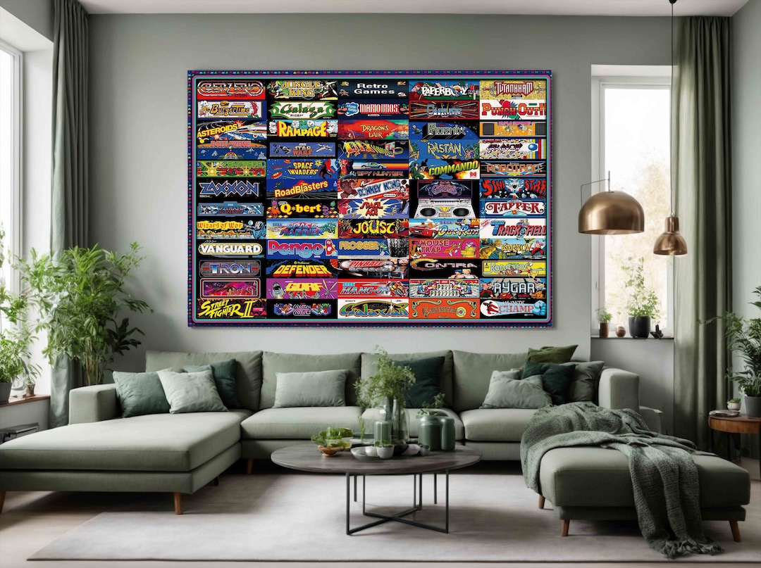 Retro Arcade Game Canvas Art: Classic Gamer Wall Decor - Etsy