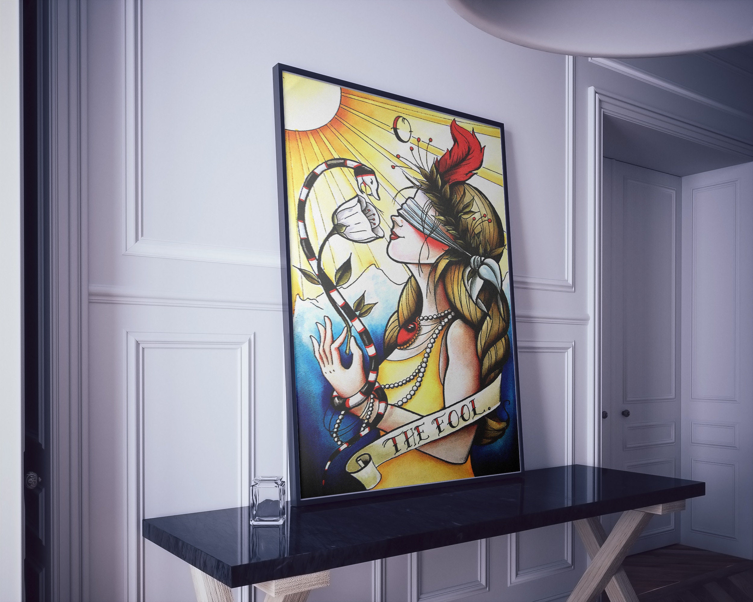 The Fool, the Fool Tattoo Canvas, the Fool Tarot Card Canvas,tattoo ...