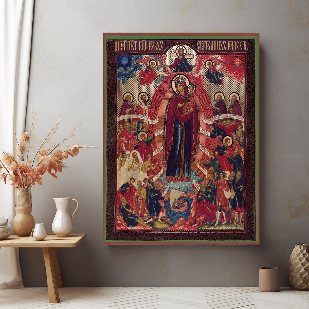 Icon of the Mother of God Canvas, Orthodox Christian Icons Canvas ...
