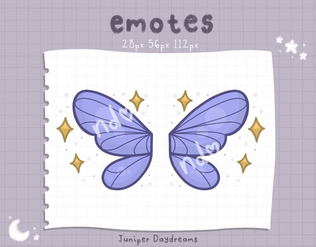 Blue Fairy Wing Emotes: Twitch & Discord (digital Download) - Etsy