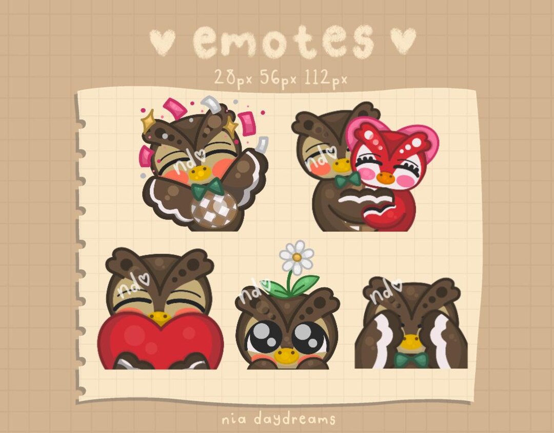 ACNH Blathers Emote Pack for Twitch and Discord - Etsy