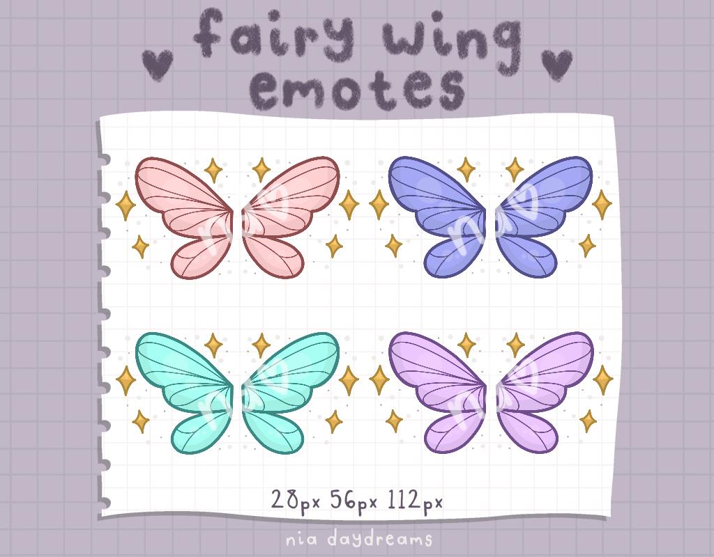 Cute Fairy Wing Emotes for Twitch or Discord - Etsy