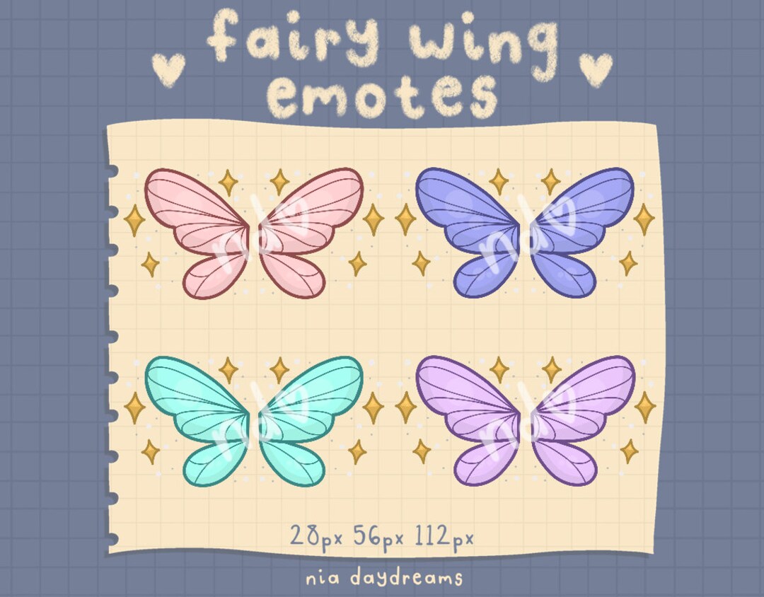 Cute Fairy Wing Emotes for Twitch or Discord - Etsy UK