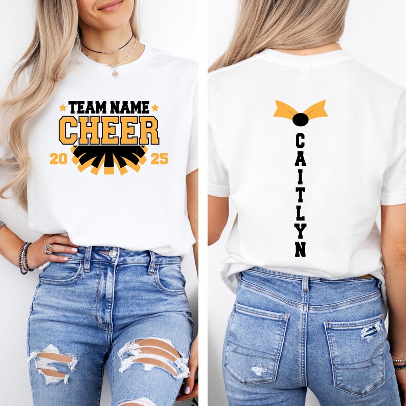Custom Cheer Team T-shirt: Personalized Cheerleader Gift - Etsy