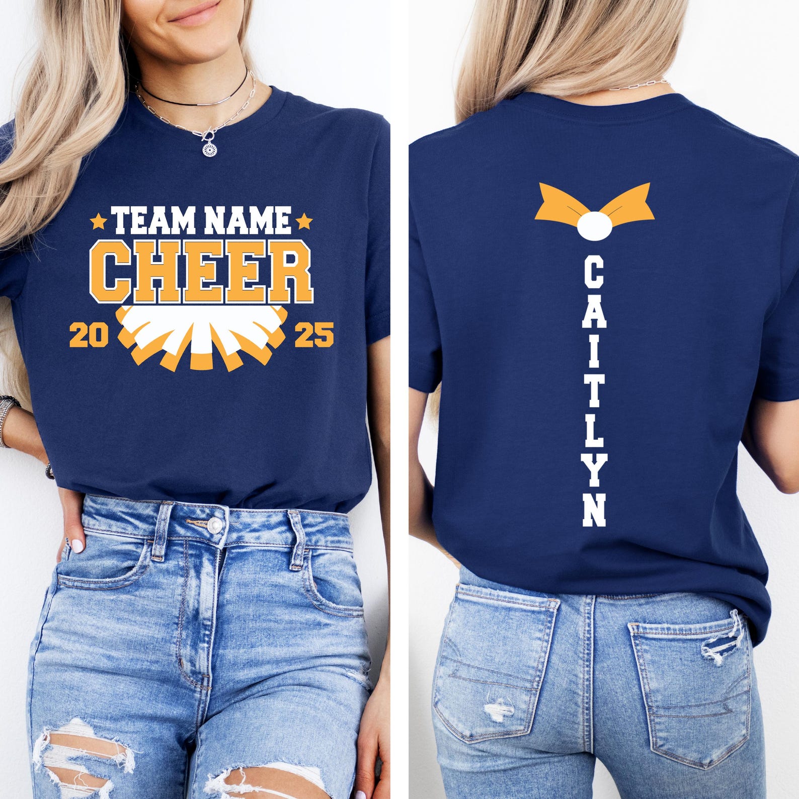 Custom Cheer Team T-shirt: Personalized Cheerleader Gift - Etsy