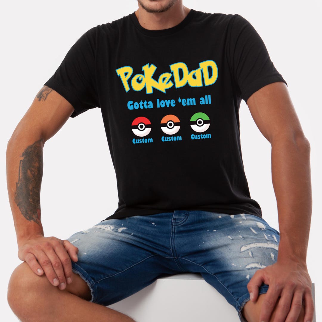Personalized Pokedad T-shirt, Funny Father's Day Gift - Etsy