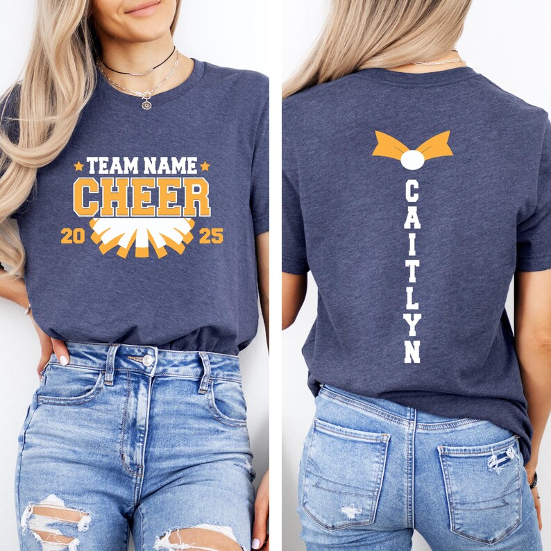 Custom Cheer Team T-shirt: Personalized Cheerleader Gift - Etsy