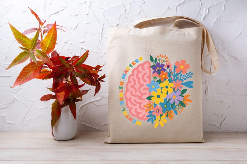 Mental Health Tote Bag for Mental Health Awareness, Mental Awareness ...