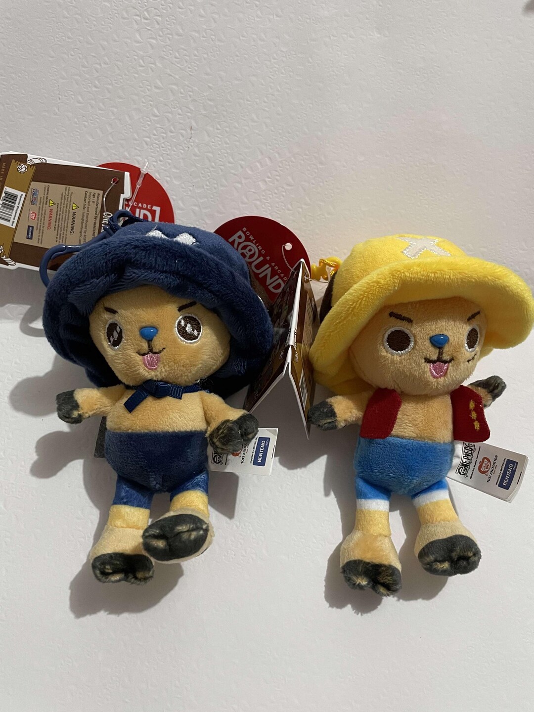 Two New 5" Inch Supermini Chopperman Blue/luffy Chopper Keychain Plush ...