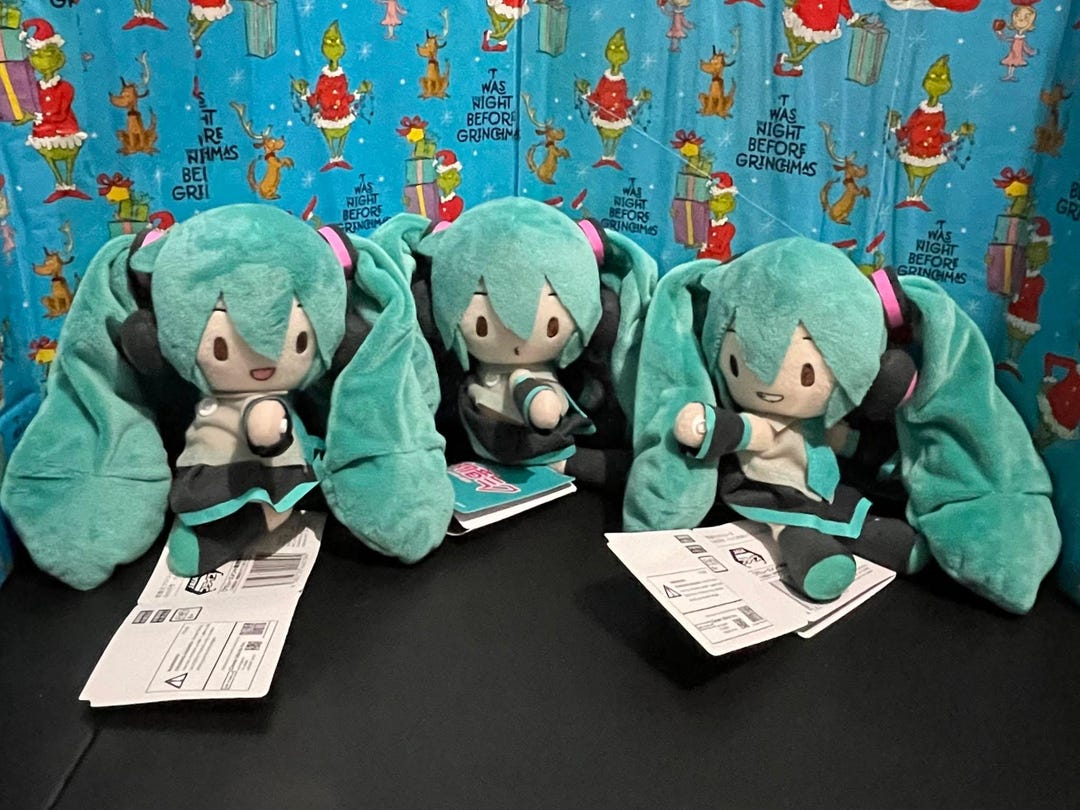 3 New 8" Inch Hatsune Miku Vocaloid Plush Bundle - Etsy