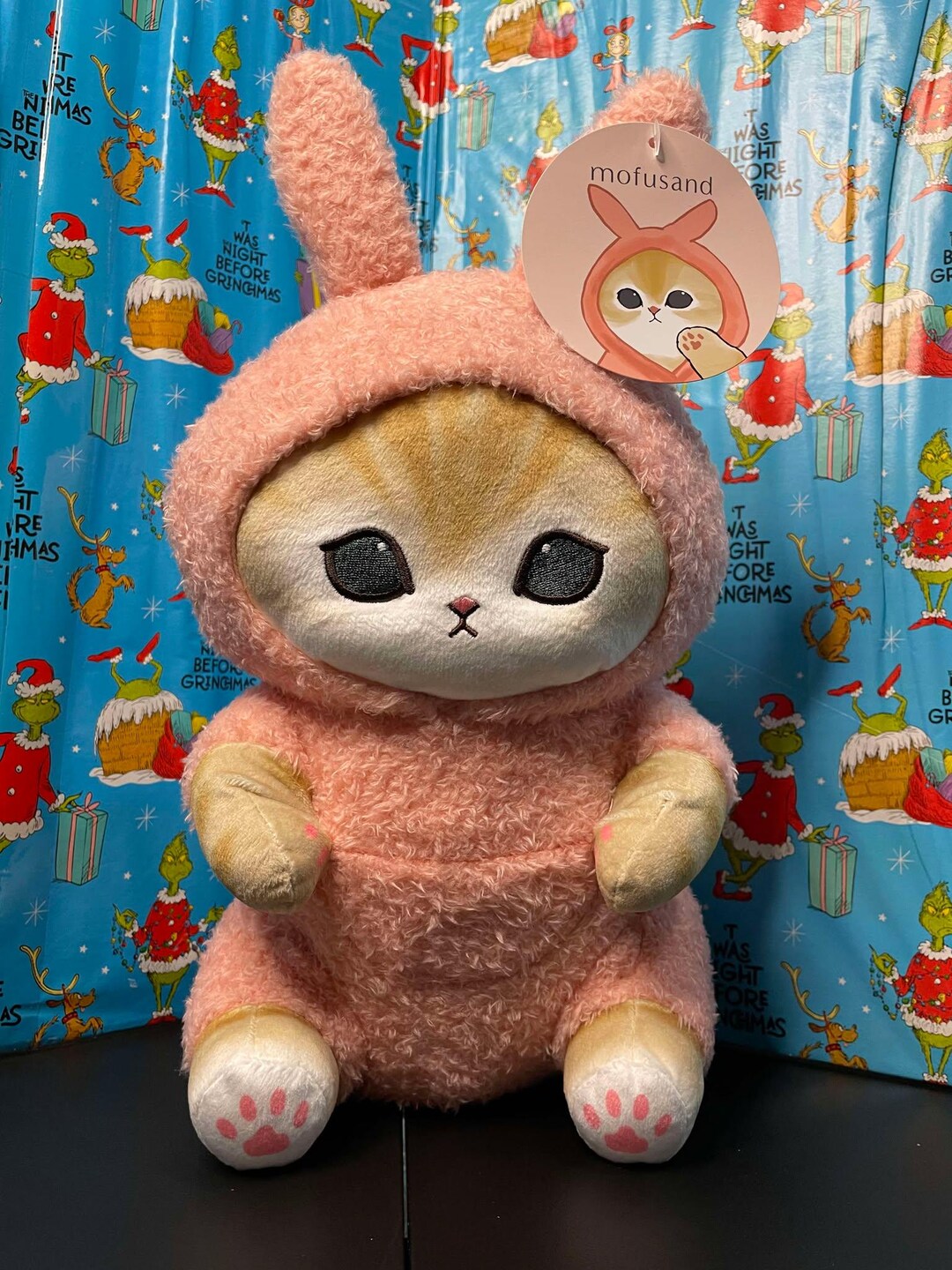 New 11.5" Inch Cute Mofusand Cat in Pink Bunny Outfit Plush - Etsy