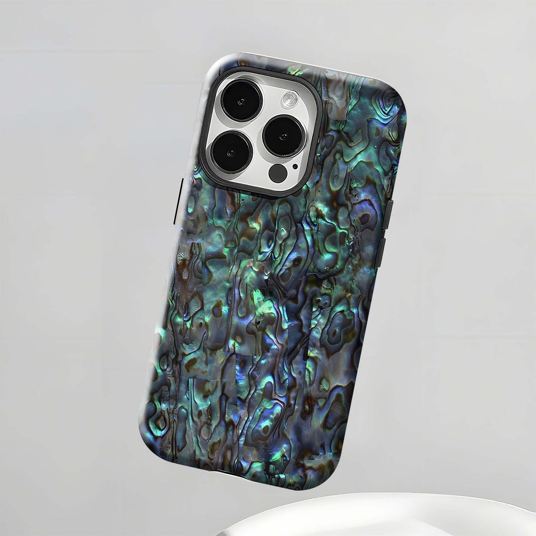 Abalone Shell Print Design Compatible With iPhone 17 16 15 14 13 12 ...