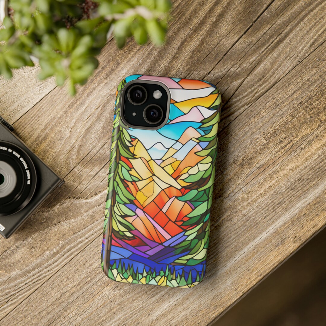 Magsafe Stained Glass Style Tough iPhone Cases iPhone 15,14,13 Pro, Max ...