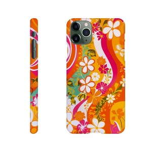 White and Pink Flower Power Phone Case|slim Case - Etsy