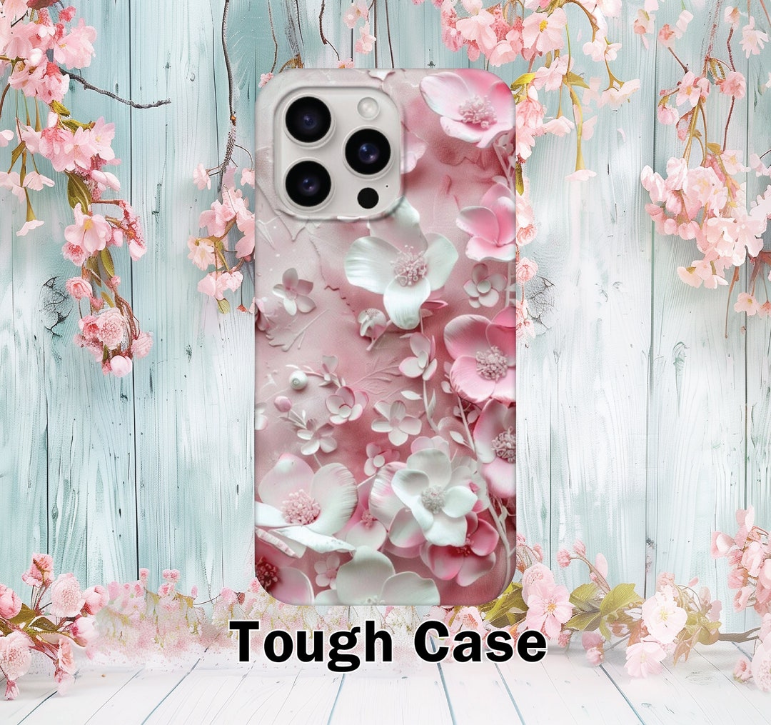 Hyper Realistic Pink and White Flower Phone Case|tough Case - Etsy
