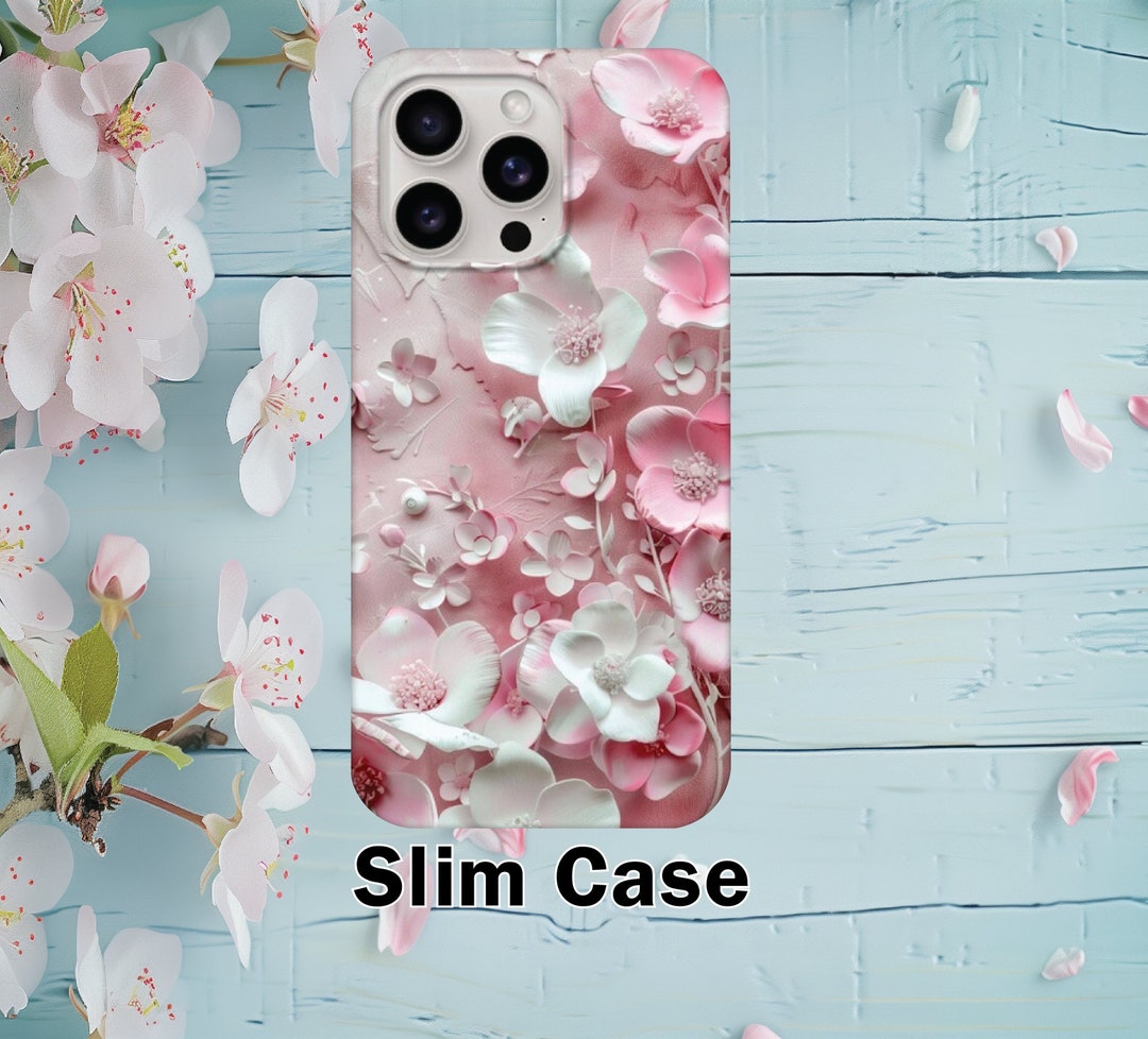 Hyper Realistic Pink and White Flower Phone Case|slim Case - Etsy