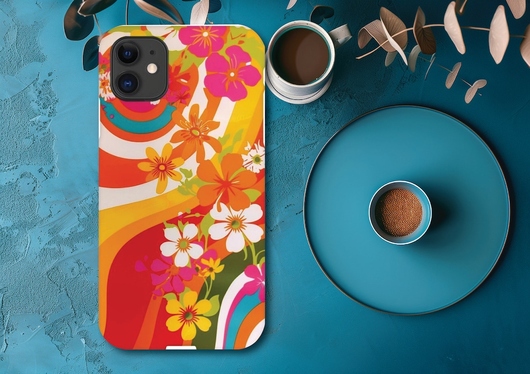 Red Orange and White Flower Power Phone Case|slim Case - Etsy