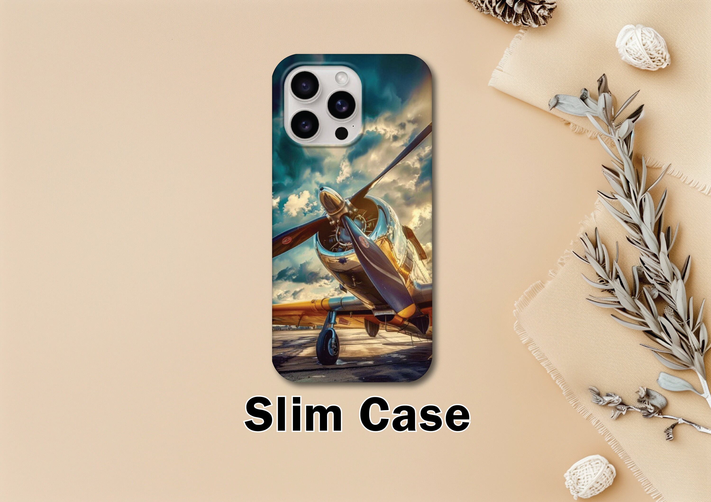 Vintage Yellow and Silver Plane Phone Case|slim Case - Etsy