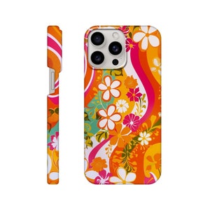 White and Pink Flower Power Phone Case|slim Case - Etsy