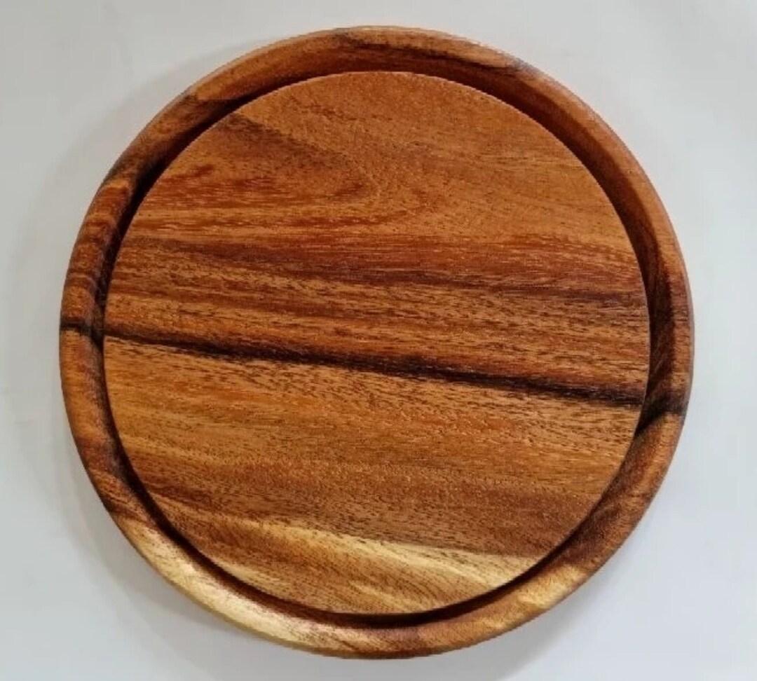 30 Cm Hard Wood Round Cutting Board: Ideal for Slicing, Chopping ...