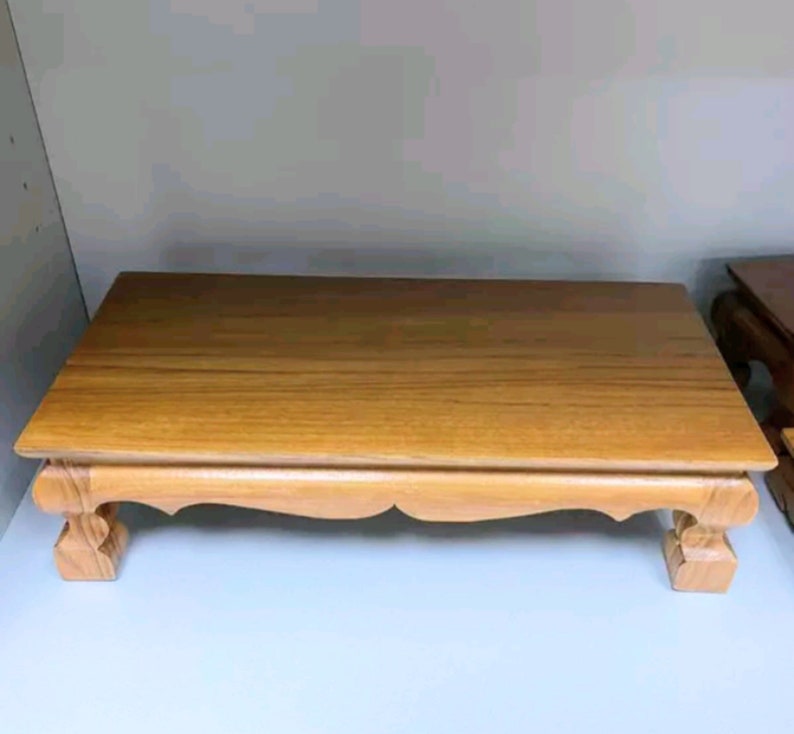Handcrafted Teak Wood Altar Table for Buddha Statue Serenity in Every ...